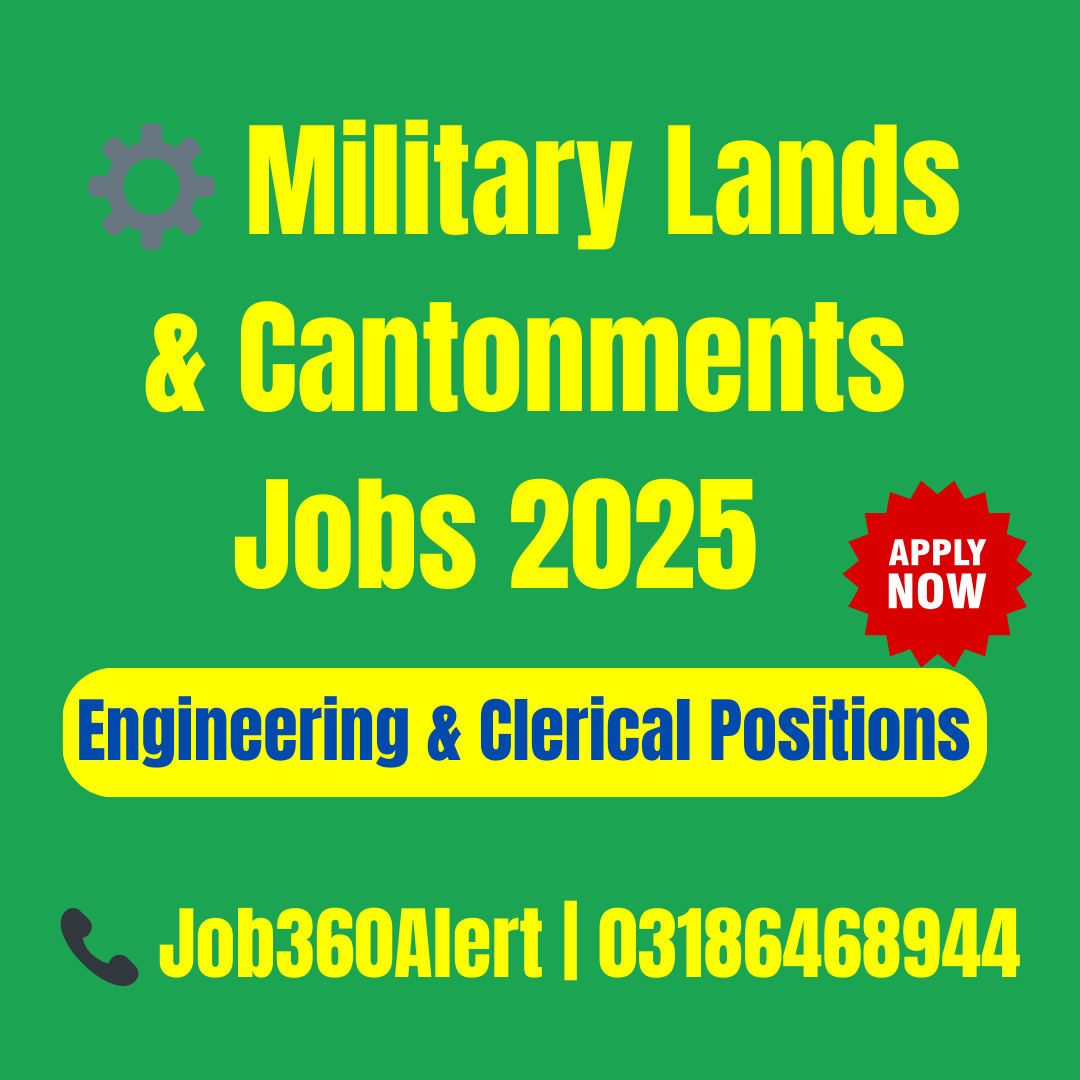 ⚙️ Military Lands and Cantonments Department Jobs 2025 – Apply Online ...