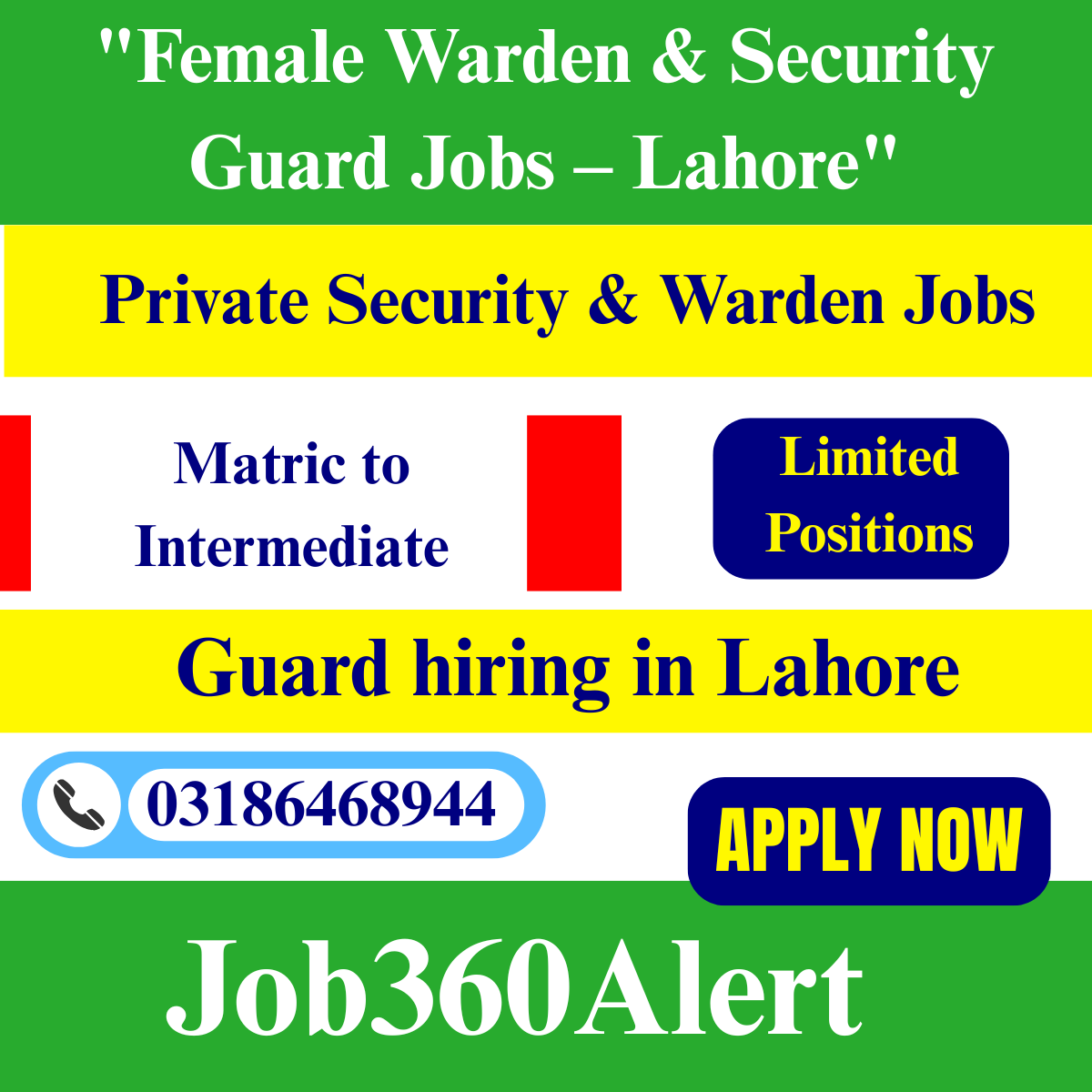 🛡️ Female Warden & Security Guard Jobs 2025 in Lahore – Apply by 26 ...